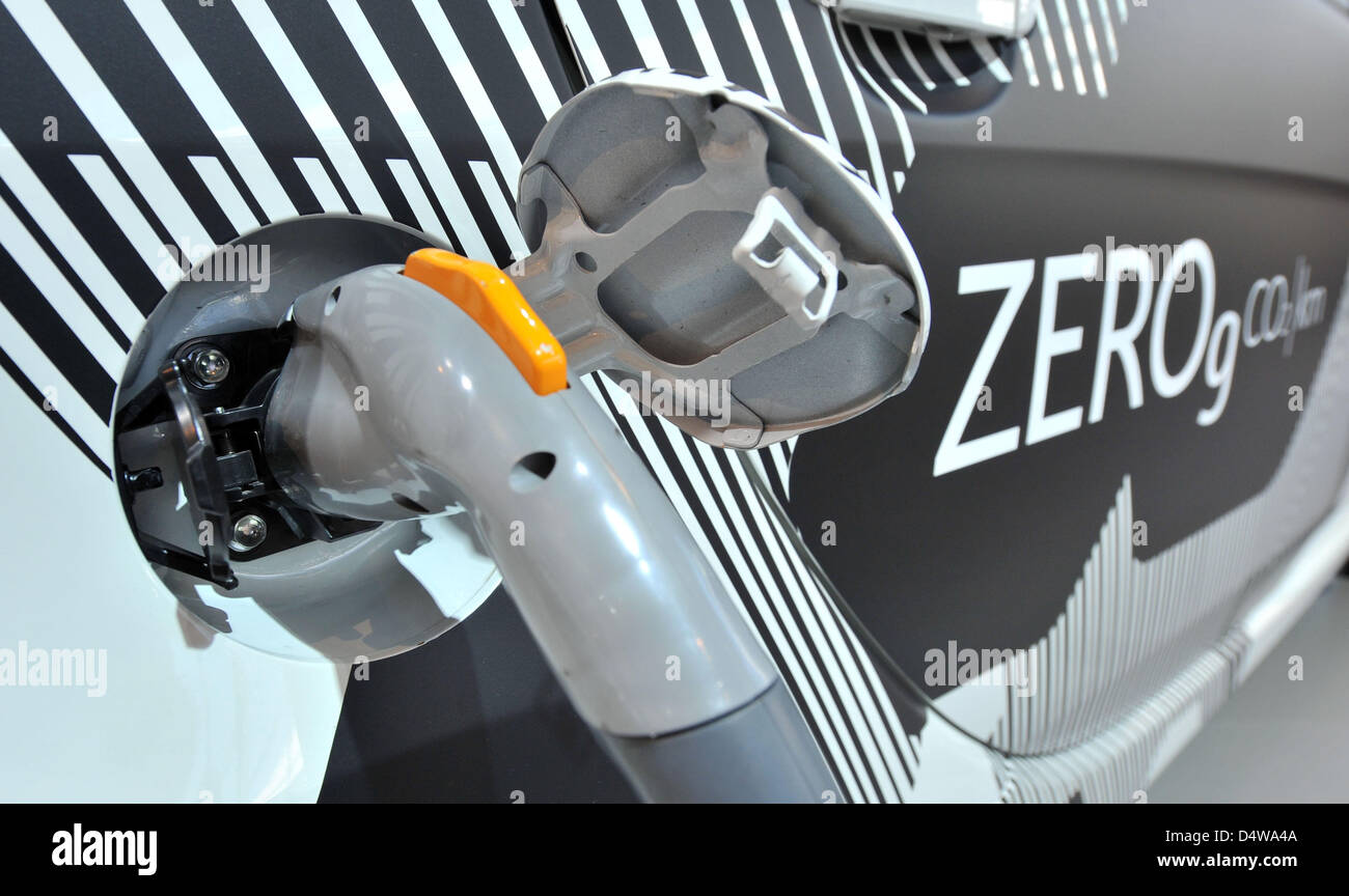 A fuel nozzle for electric power is placed in a electric drive vehicle ...