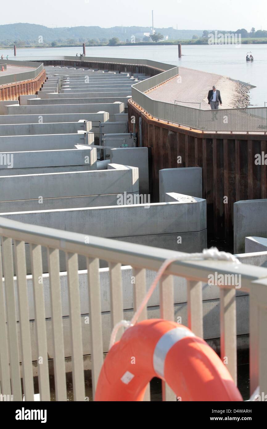 Europe's biggest fish ladder on the northern shore of a dam is featured ...