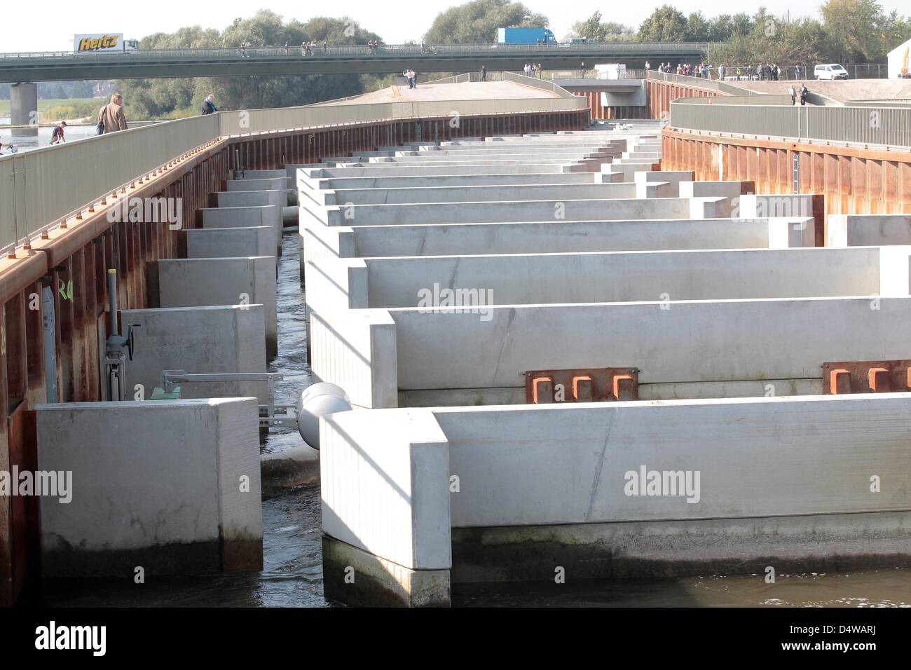 Europe's biggest fish ladder on the northern shore of a dam is featured ...