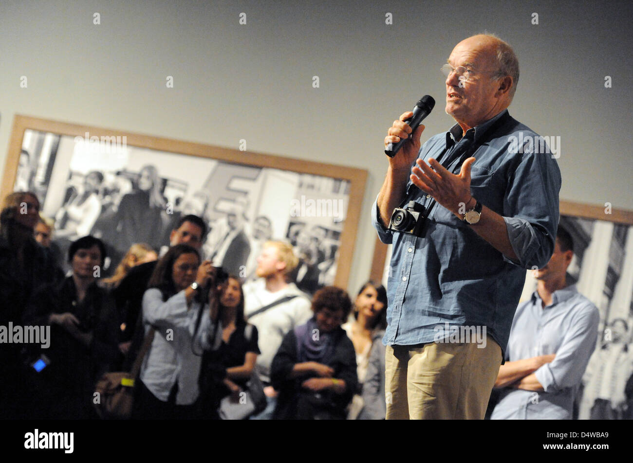 German photographer Peter Lindbergh poses during a press conference on ...