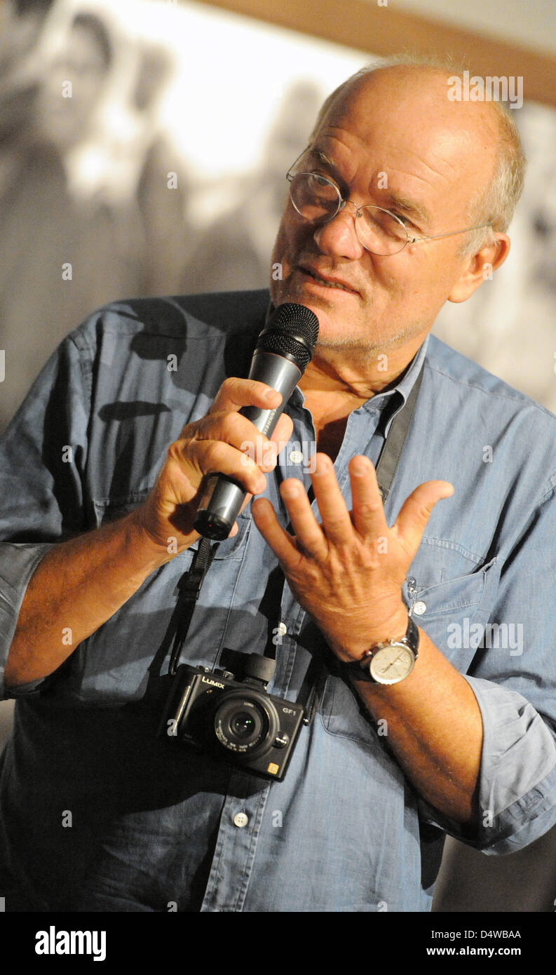 German photographer Peter Lindbergh poses during a press conference on ...