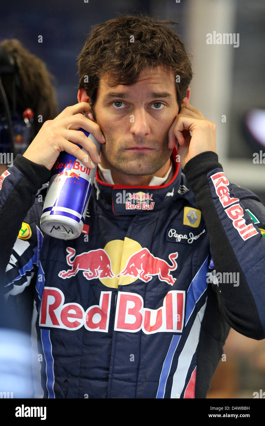 Australian driver Mark Webber of Red Bull gets ready for the first ...