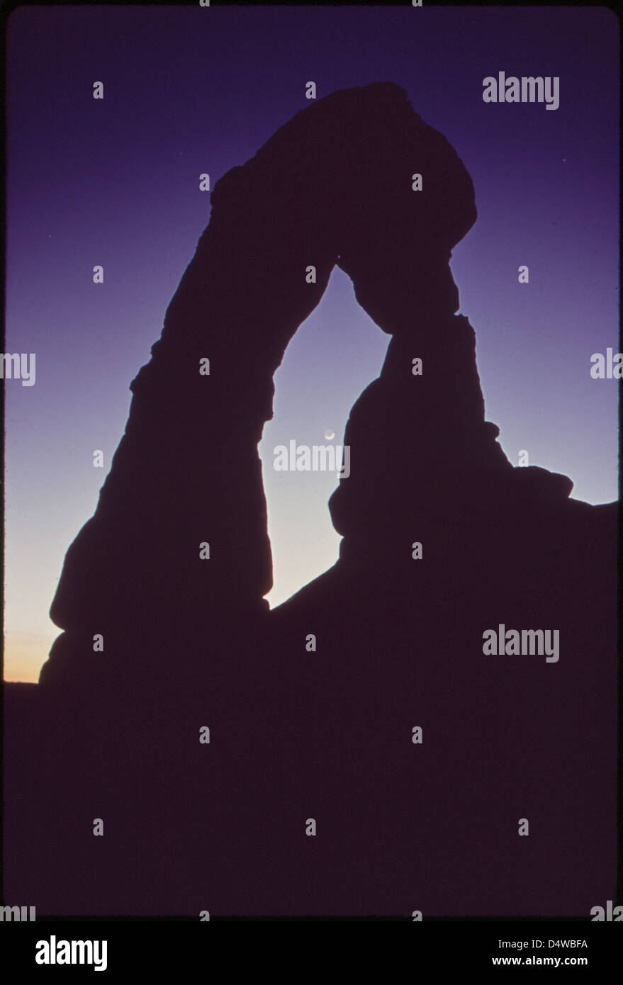 Delicate Arch, a Night Time View, 05/1972 Stock Photo - Alamy