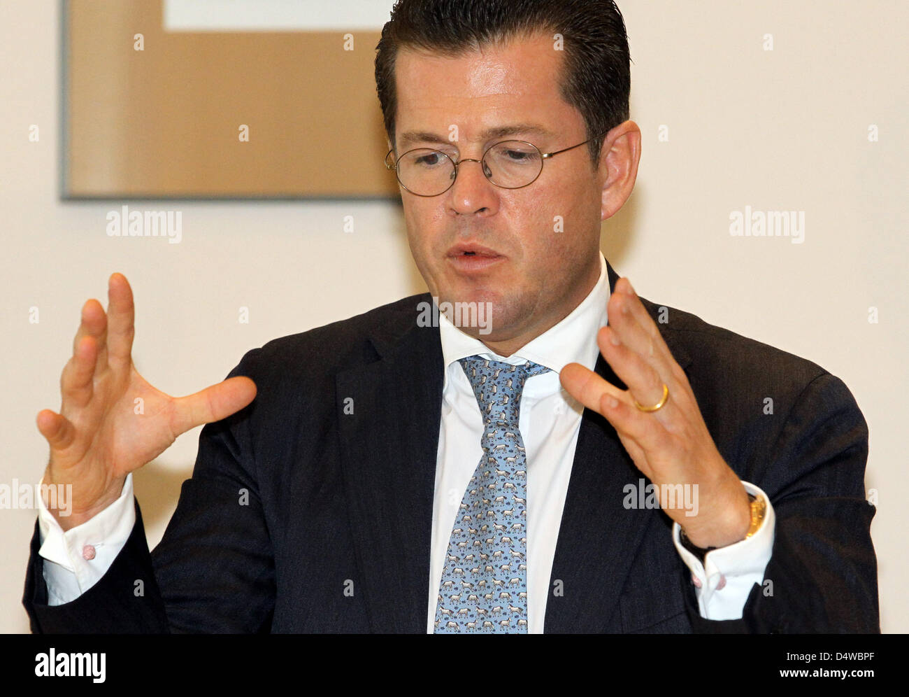 German defense minister karl theodor zu guttenberg hi-res stock ...
