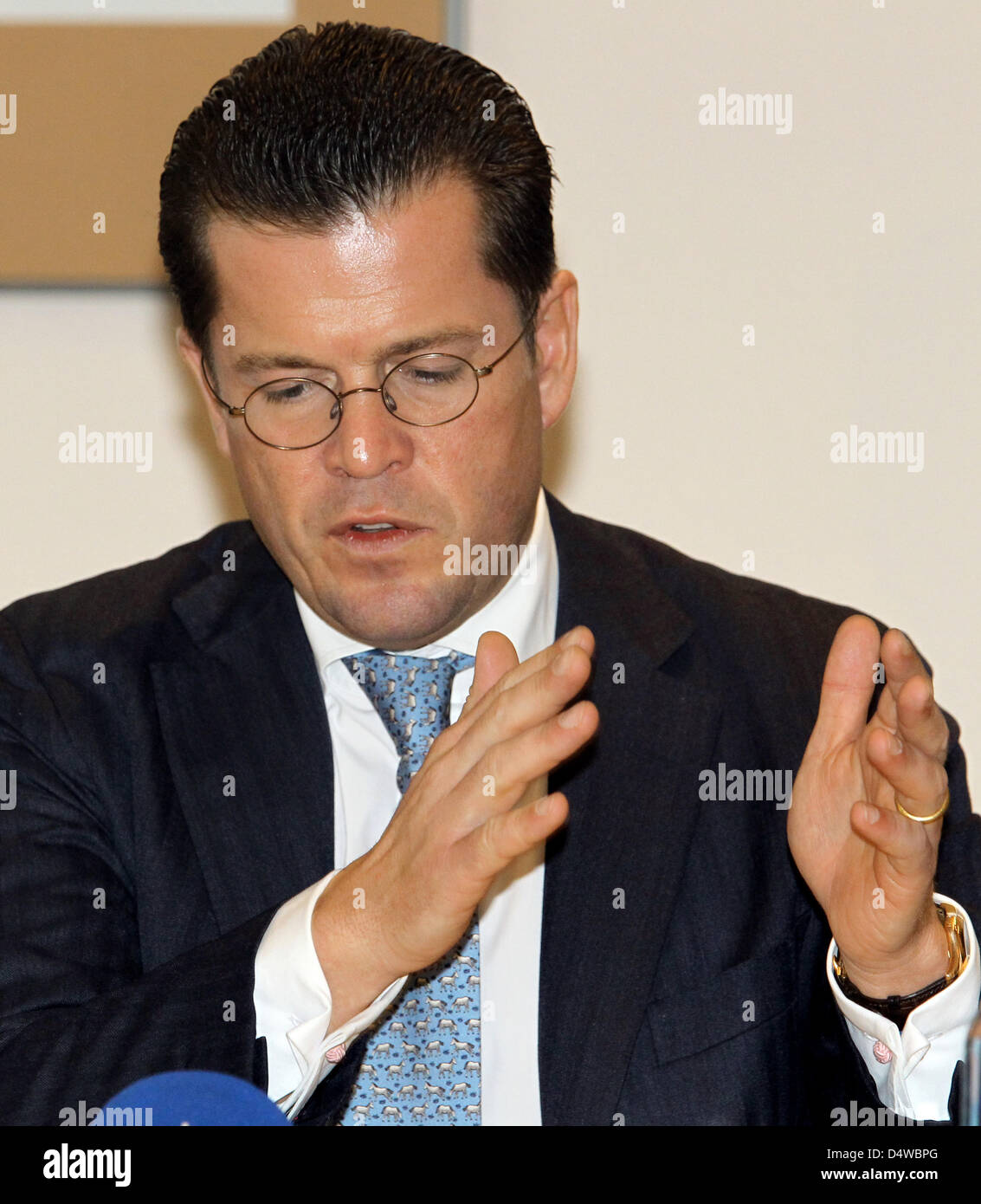 German defense minister karl theodor zu guttenberg hi-res stock ...