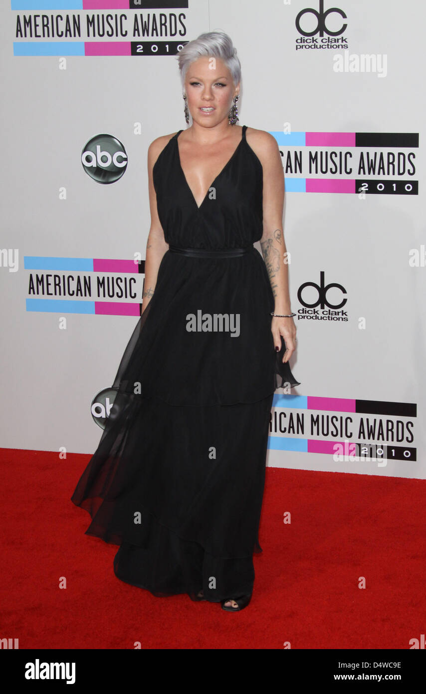 US singer Pink arrives for the 38th Annual American Music Awards in Los ...