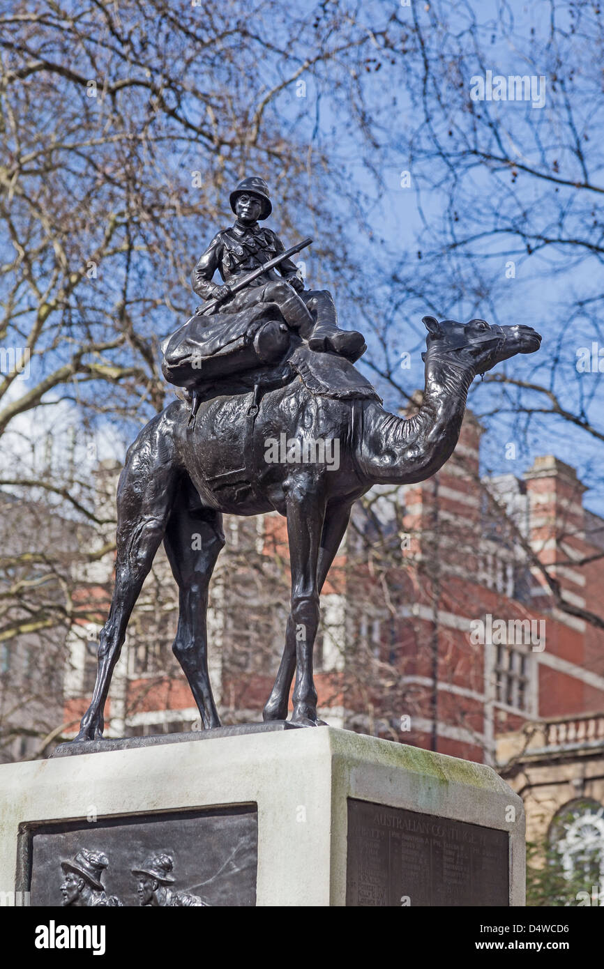 London, Victoria Embankment Gardens The Imperial Camel Corps memorial ...