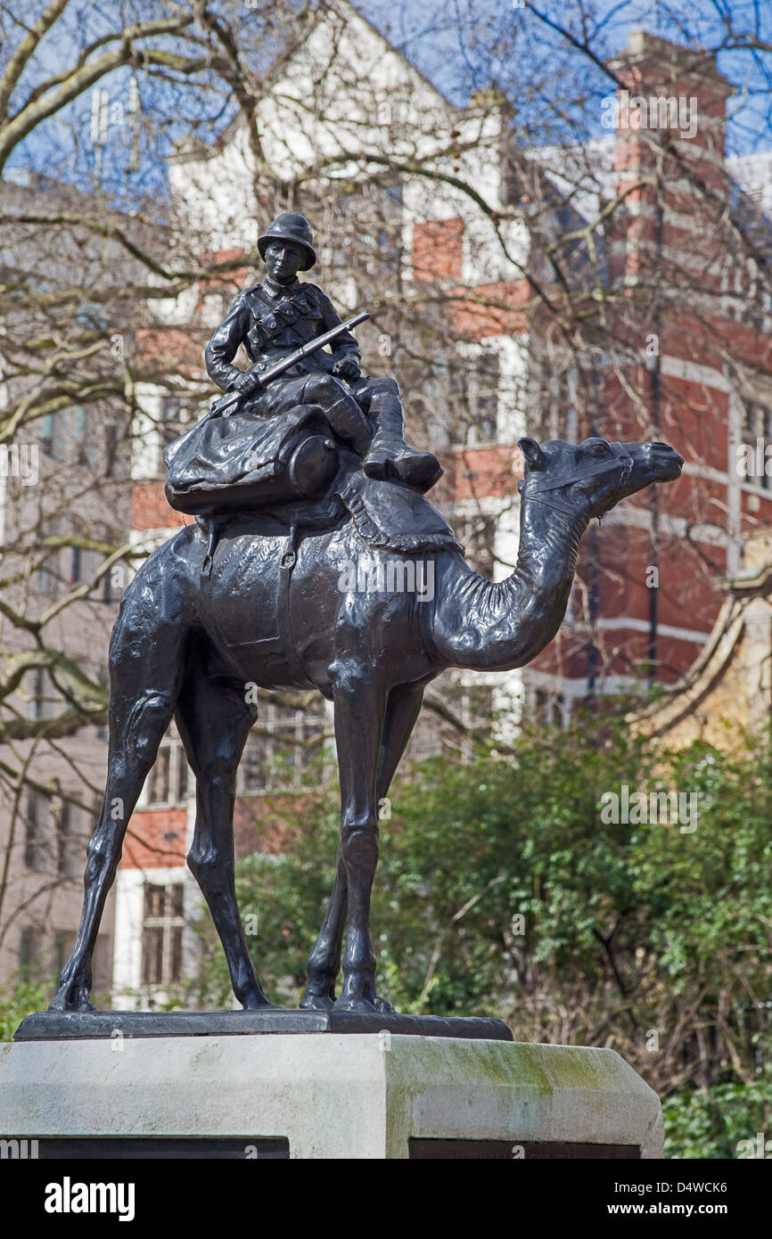 London, Victoria Embankment Gardens The Imperial Camel Corps memorial ...