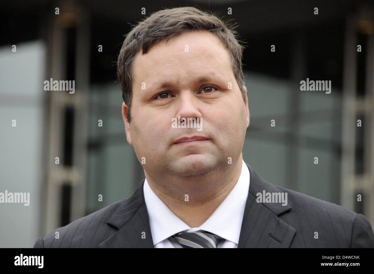 British tenor Paul Potts poses in the course of a charity event that is ...