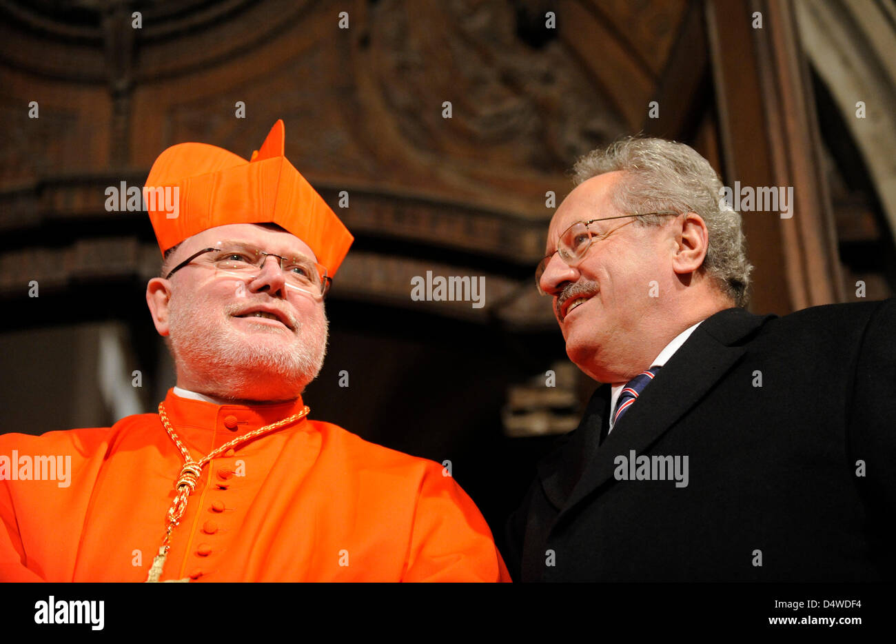 Reinhard Marx (L), arch bishop of Munich and Freising and newly ...