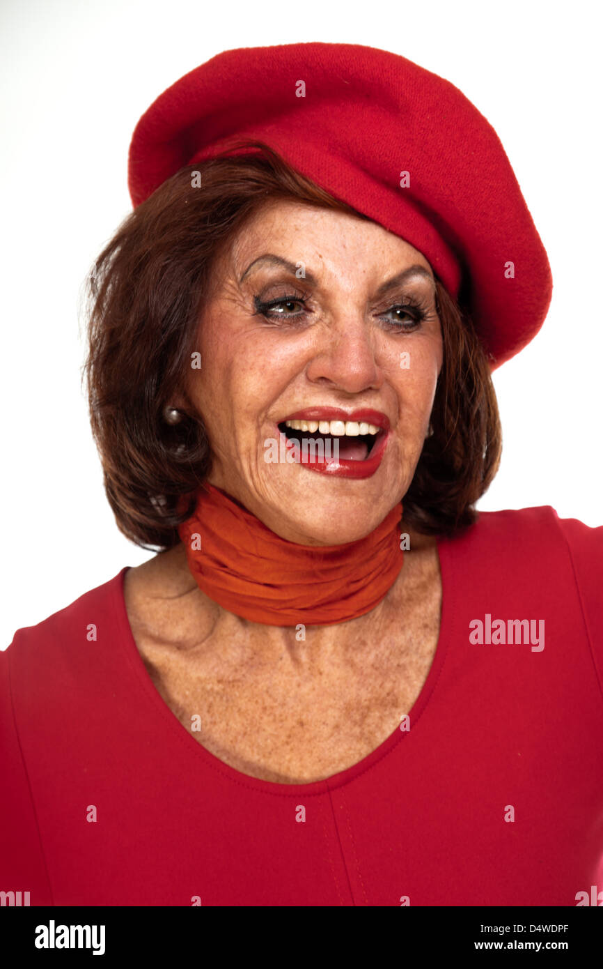 Senior brunette woman wearing hi-res stock photography and images - Alamy