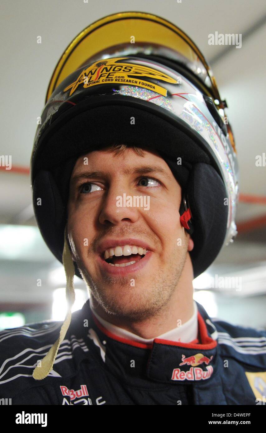 German Formula One World Champion Sebastian Vettel attends the training ...