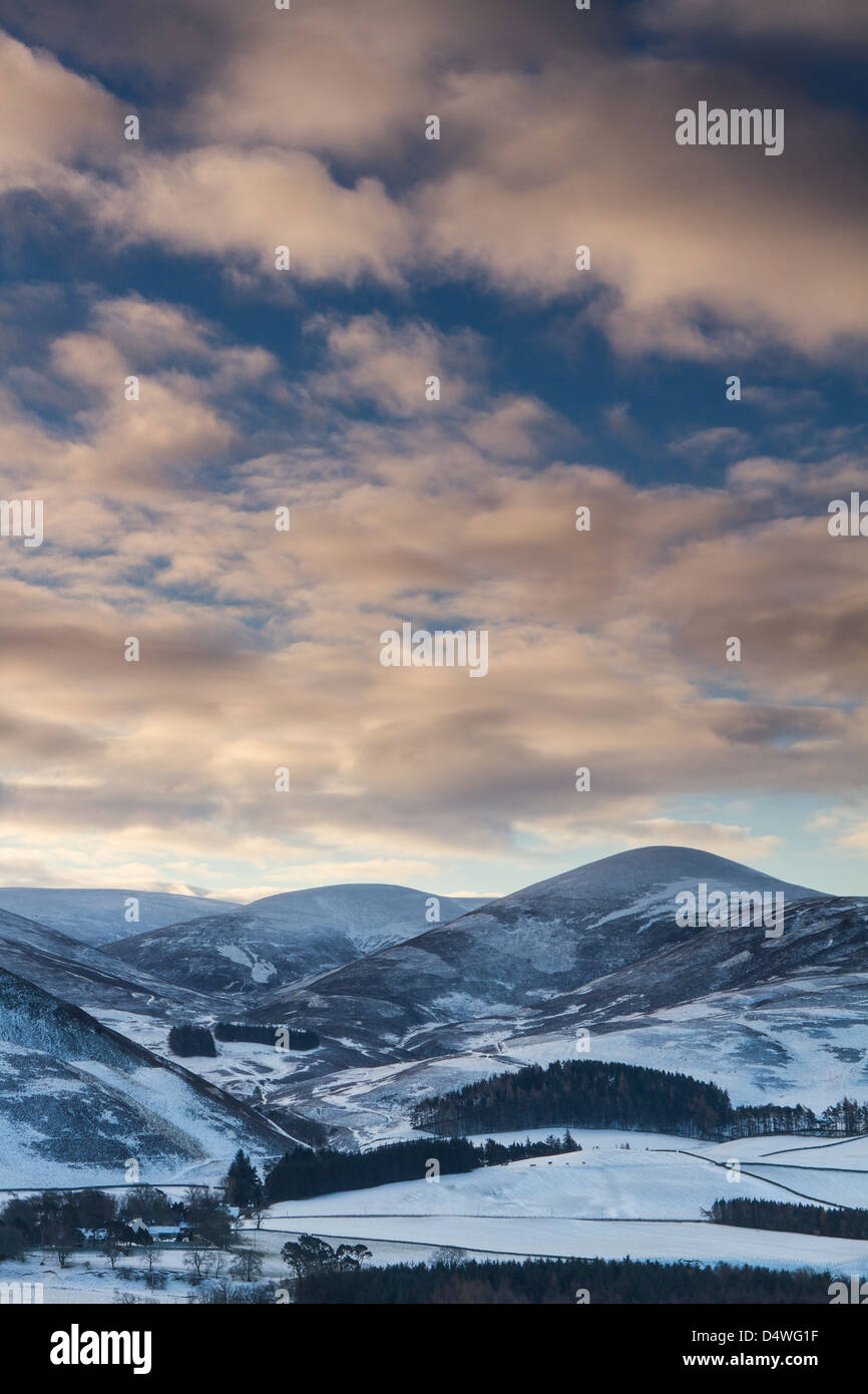 Winter Dawn over Upper Tweeddale Stock Photo - Alamy