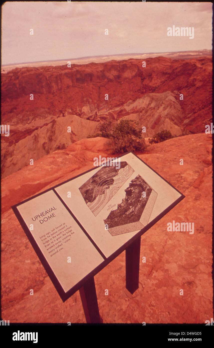 Sign describes upheaval dome hi-res stock photography and images - Alamy