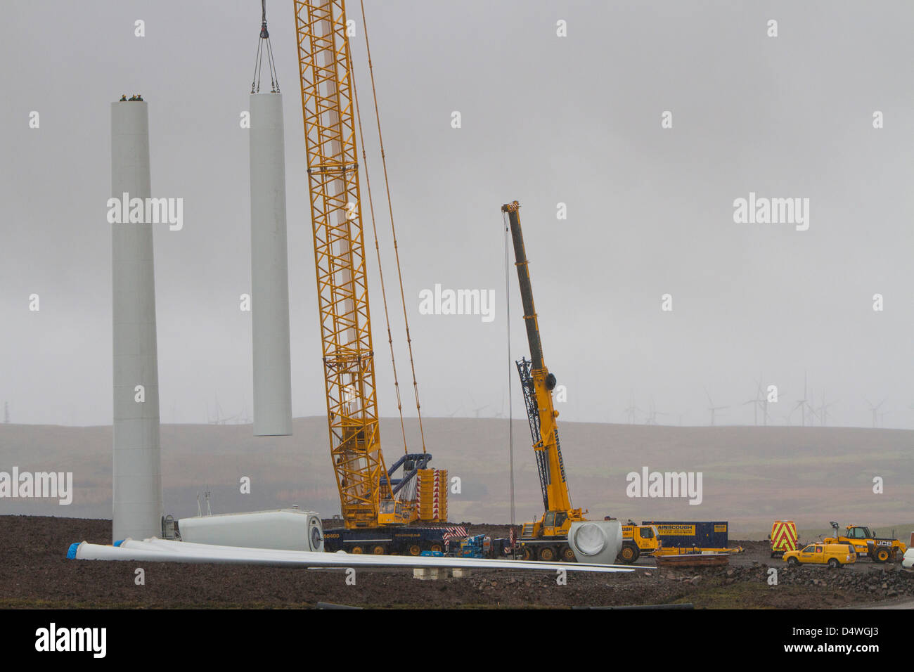 The construction of Scottish PowerRenewables Middleton Wind farm near ...