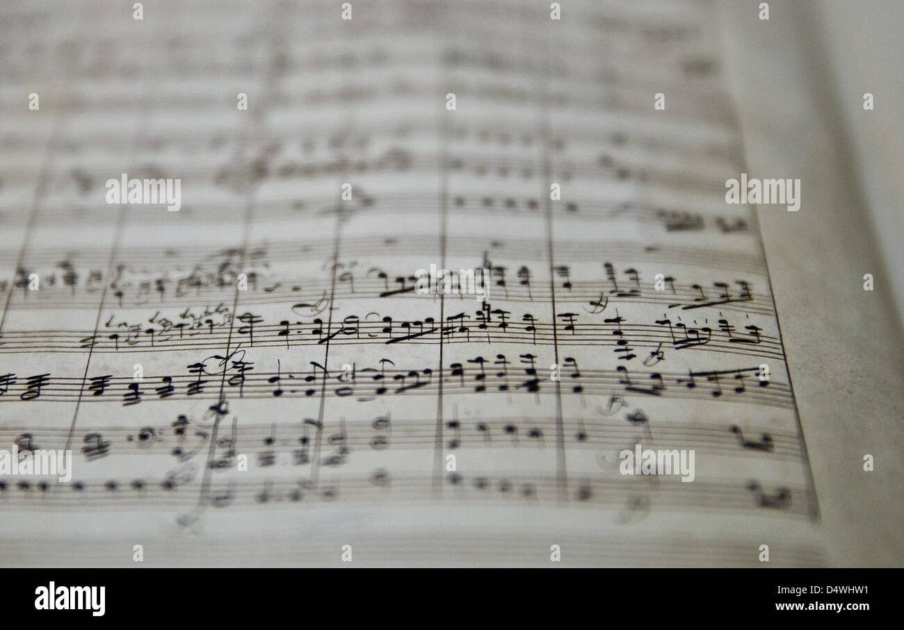 The original, handwritten music score of the opera 'The Mastersingers ...
