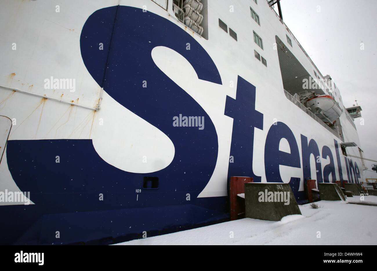 The ferryboat 'Skane' of the Swedish shipping company Stena Line, is ...