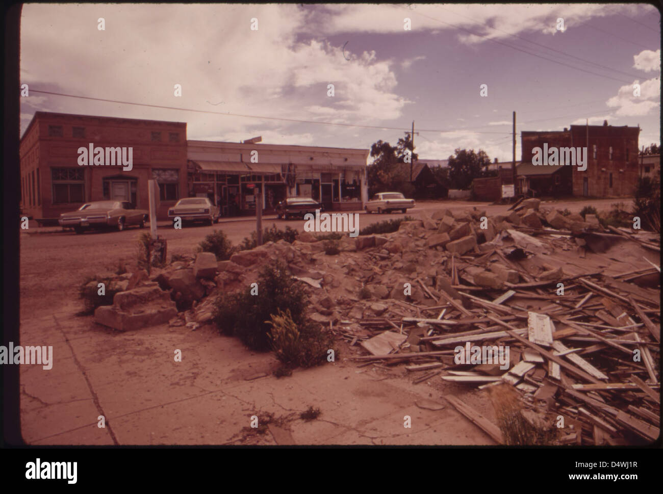 This 1973 image depicts De Beque, Colorado, showing the economic ...