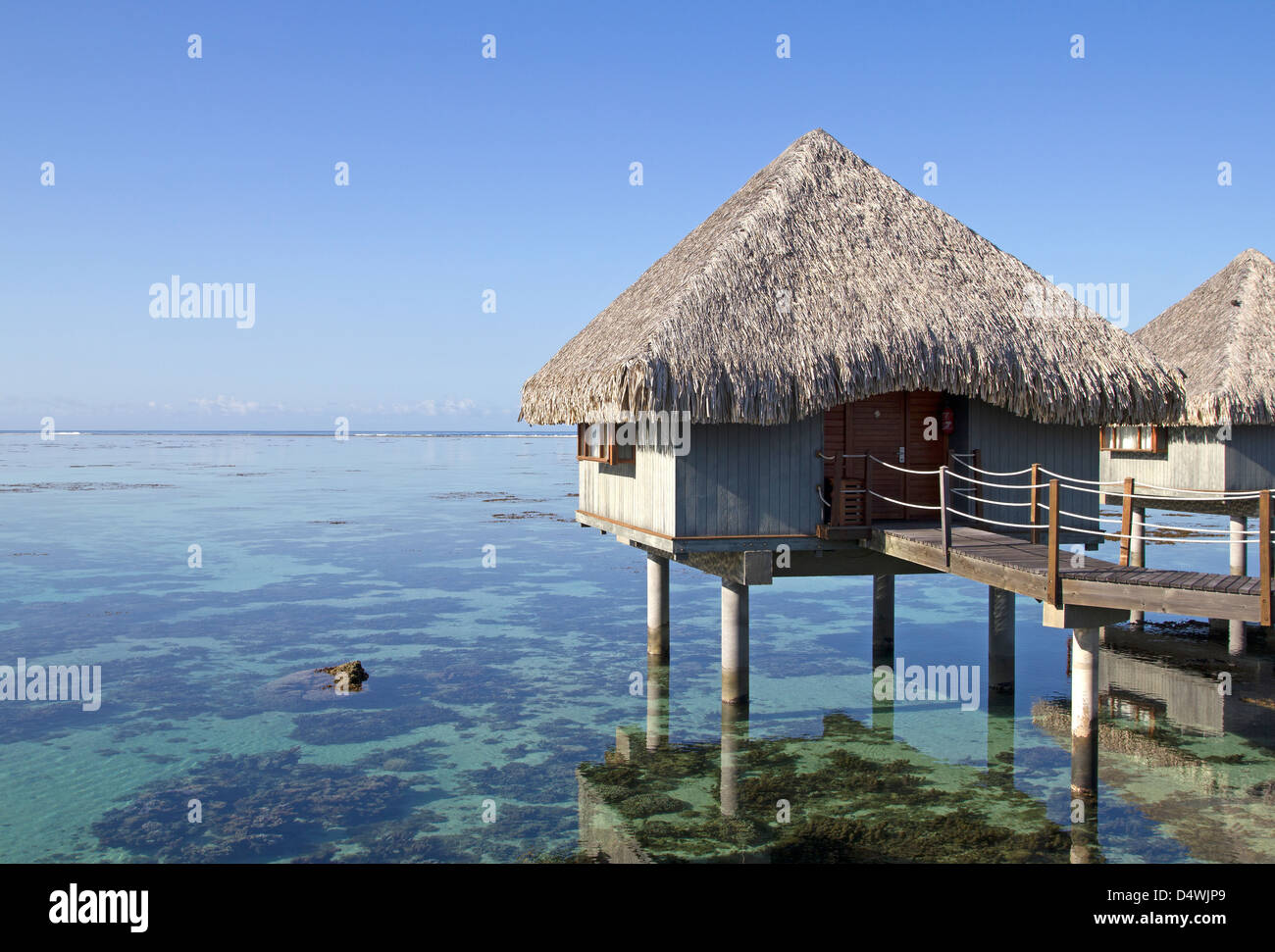 over water bungalow Stock Photo - Alamy