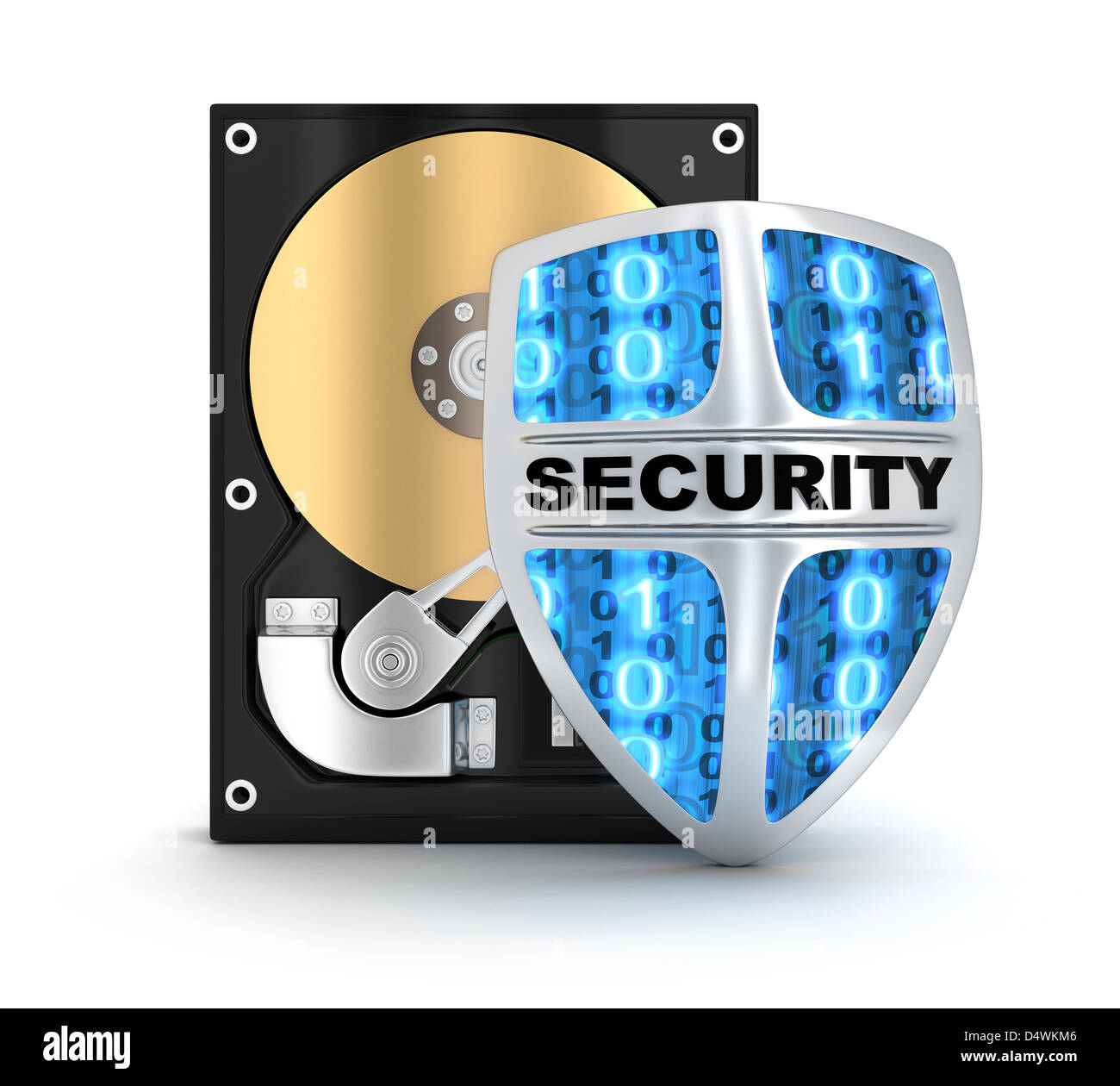 HDD and security symbol (done in 3d Stock Photo - Alamy