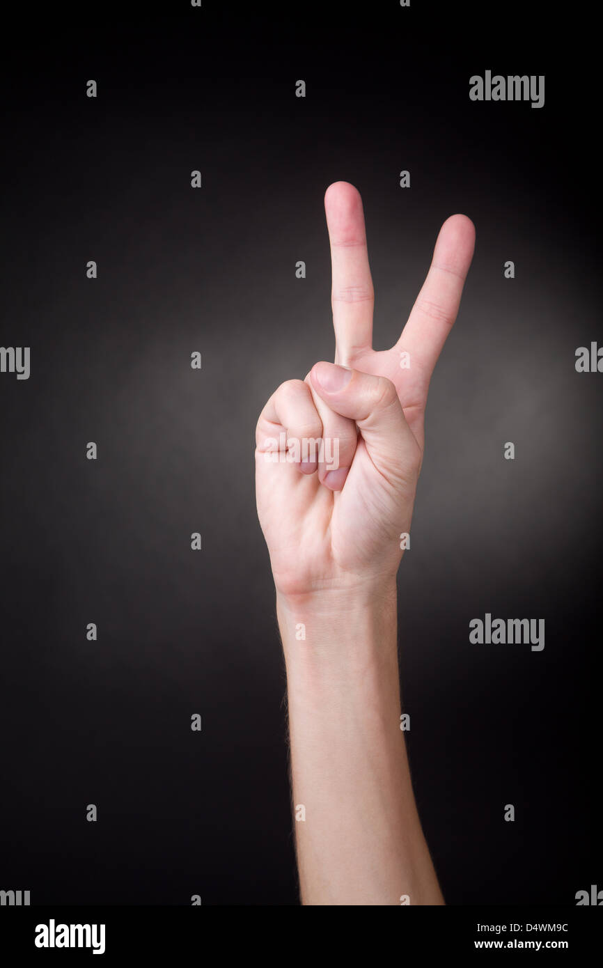 Victory sign hi-res stock photography and images - Alamy