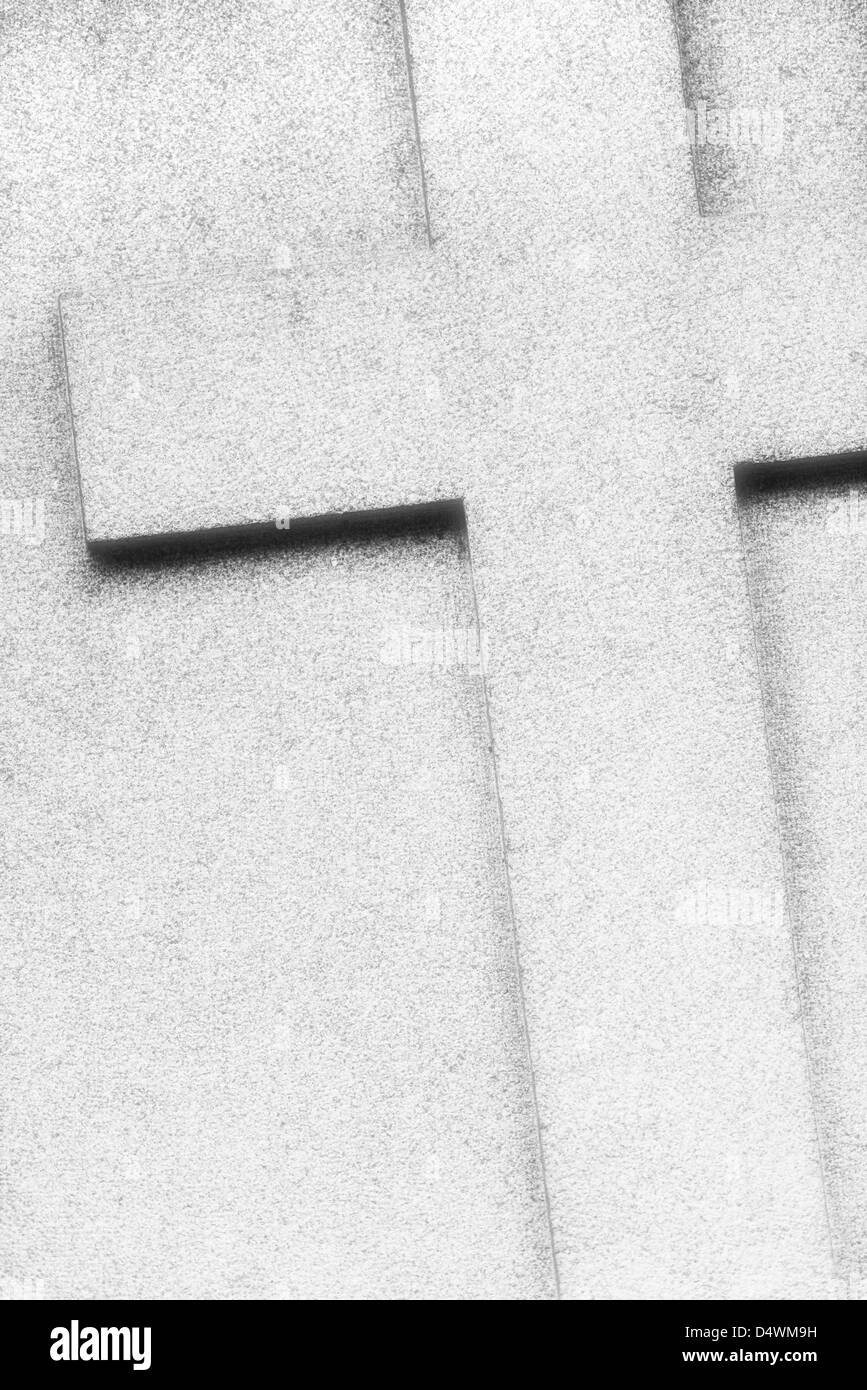Detail of stone relief of christian cross Stock Photo - Alamy