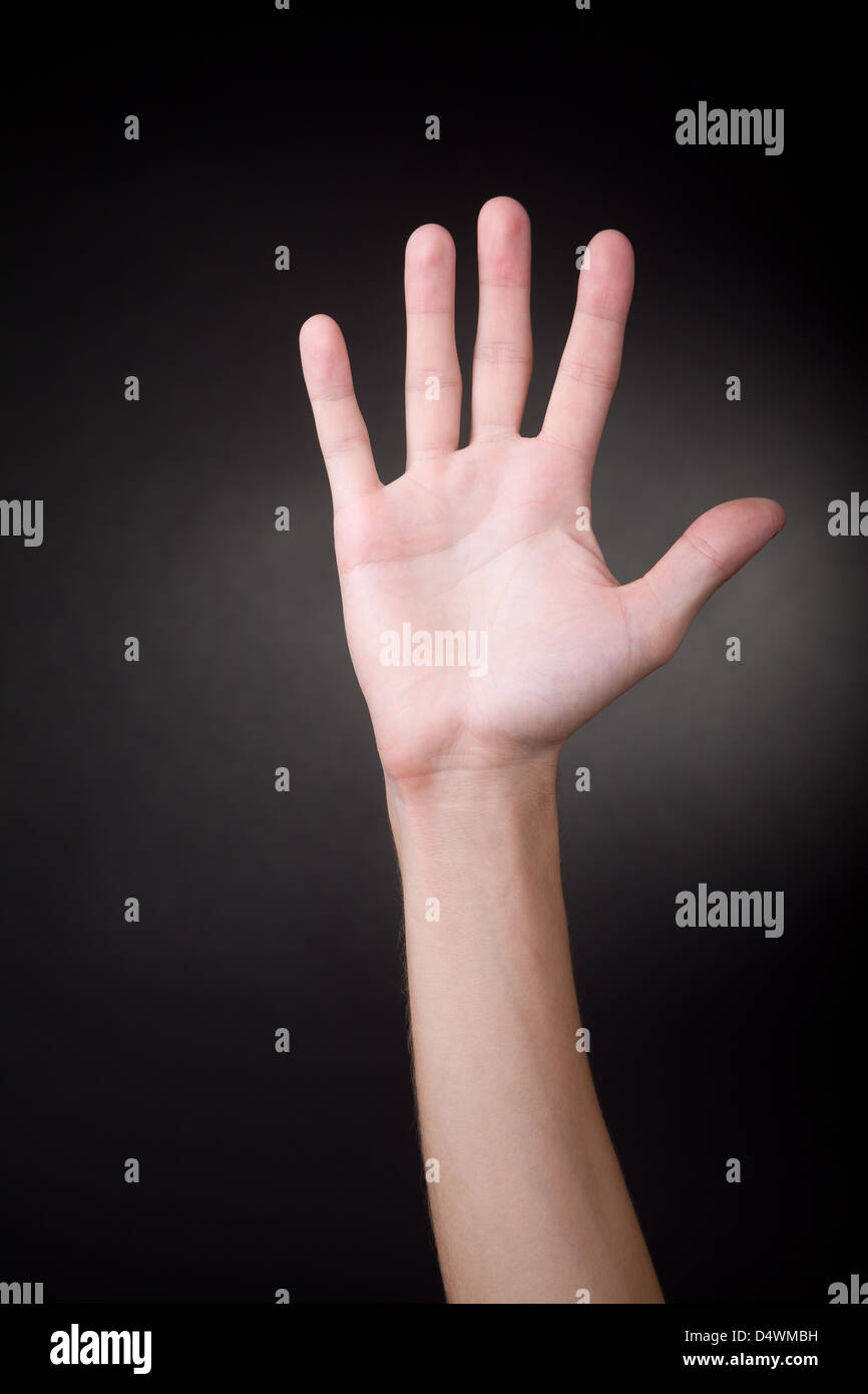 Number five finger hand symbol hi-res stock photography and images - Alamy
