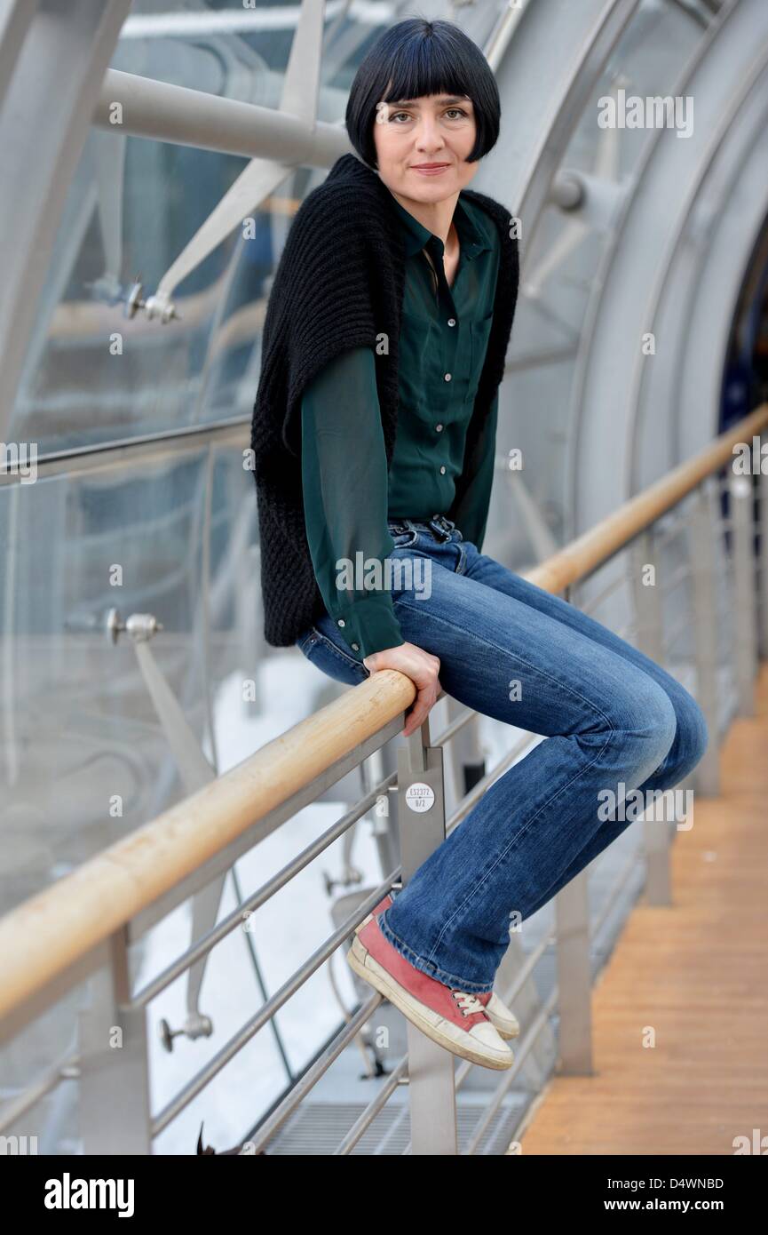 Monika Zeiner pictured at the Leipzig book fair in March 2013 Stock ...