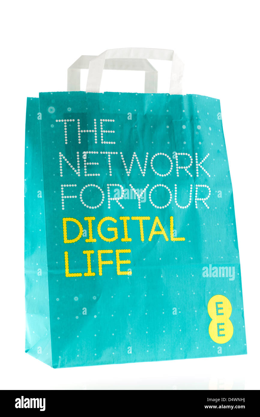 Everything Everywhere EE carrier bag Stock Photo - Alamy