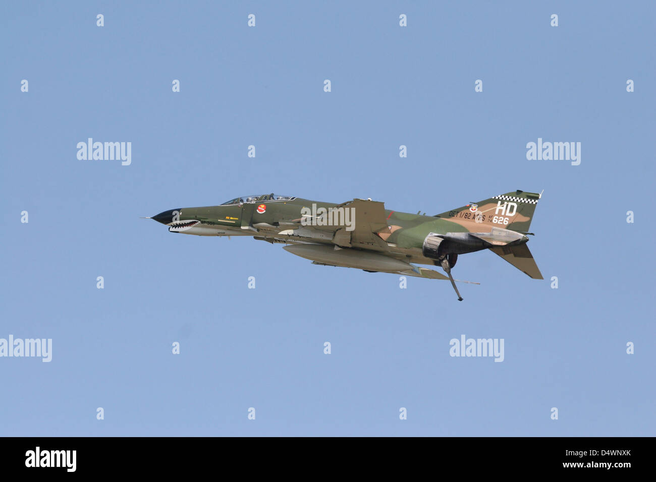 An F-4 Phantom in flight during the Wings Over Houston airshow, Texas ...