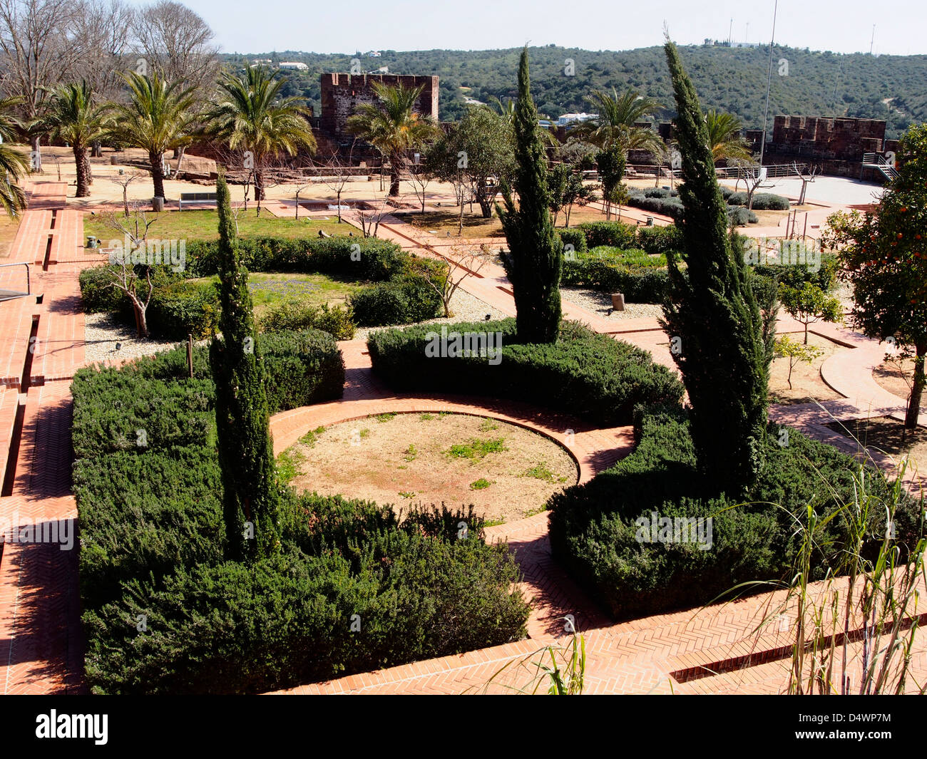 BOTANICAL GARDEN IN ENCLOSED WALLS SILVES PORTUGAL Stock Photo - Alamy