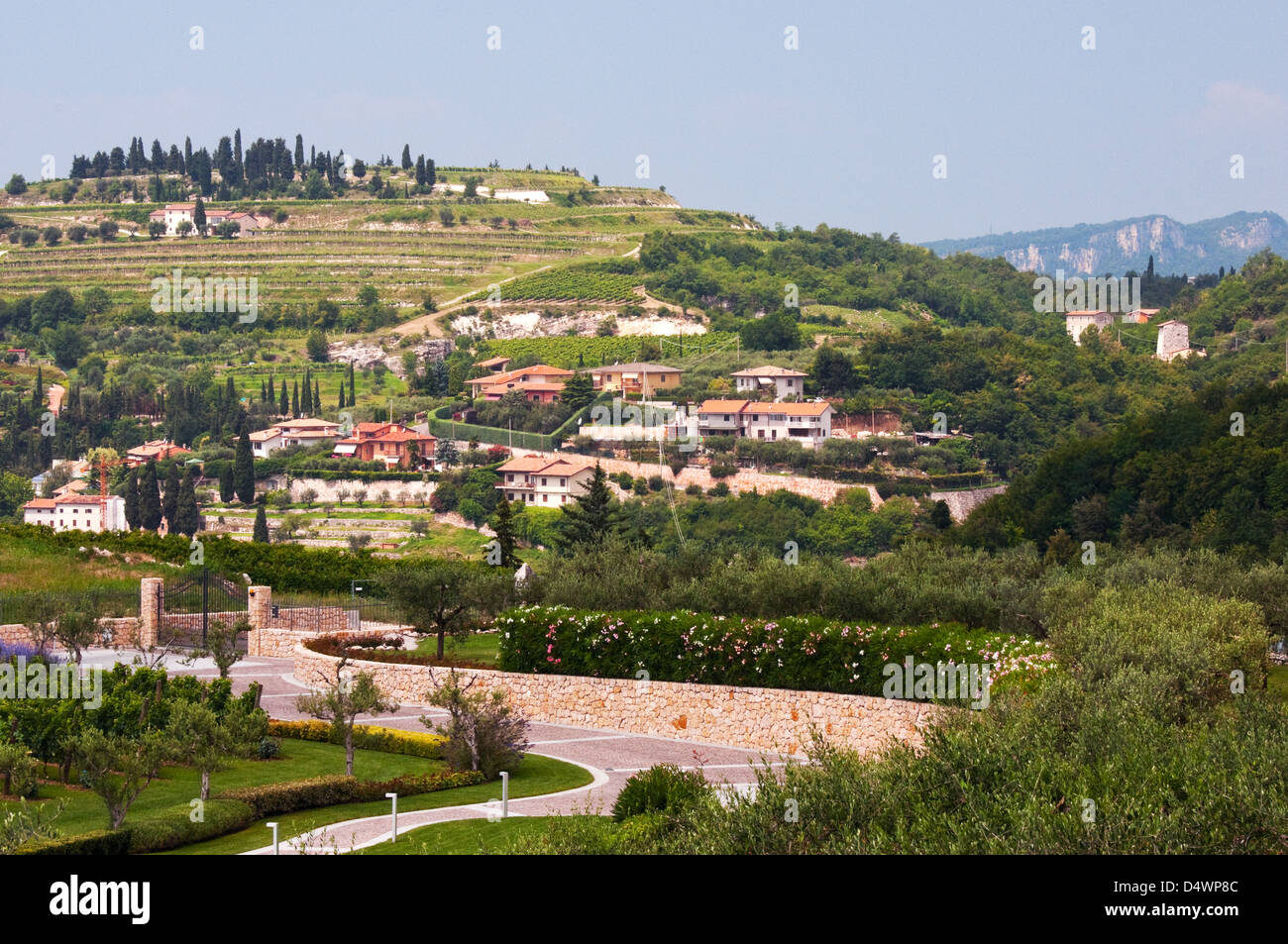 View of the hills of the Valpolicella wine region, Italy Stock Photo ...