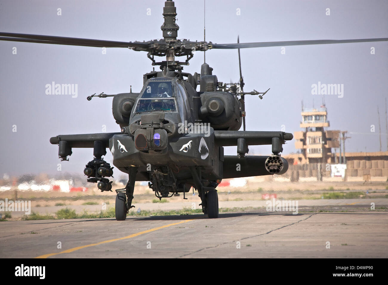 Apache Helicopter Front View