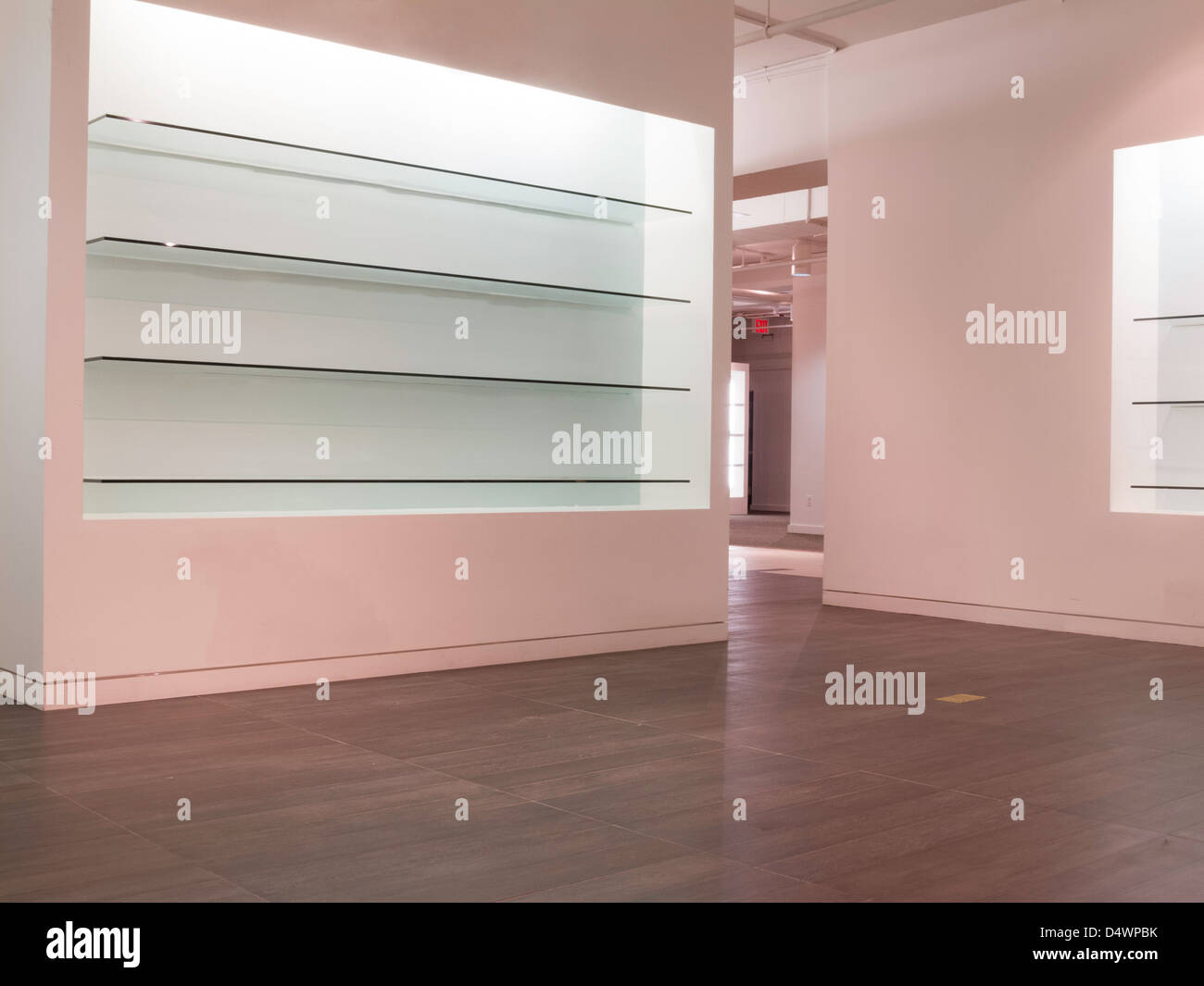 Commercial Empty Display Shelves Stock Photo - Alamy