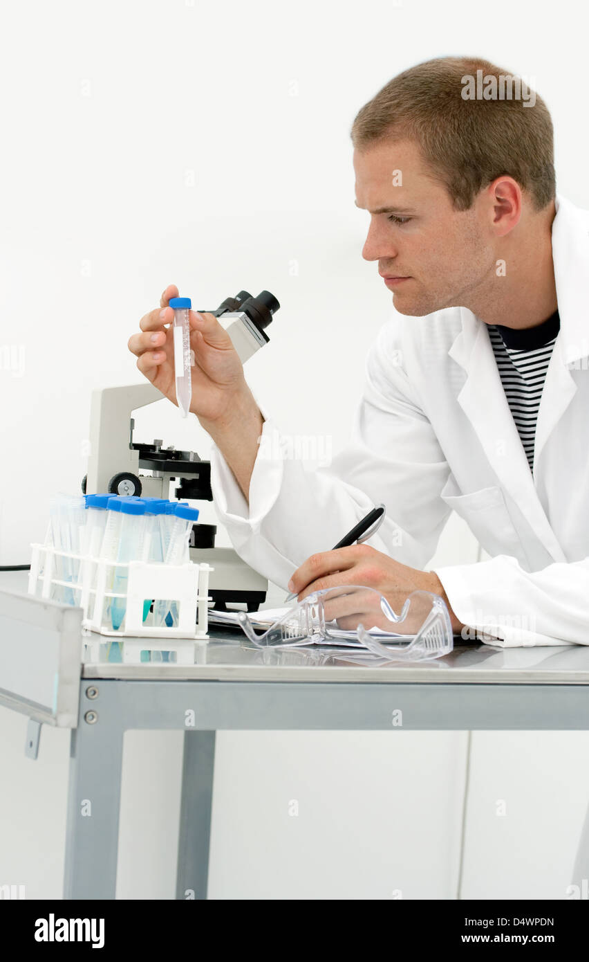 Technician men microscope natural hi-res stock photography and images ...