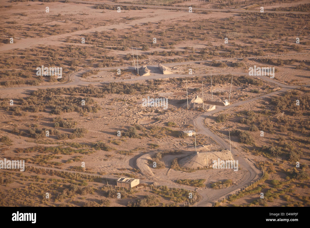 Aerial view of unknown Iraqi installations in northern Iraq Stock Photo ...
