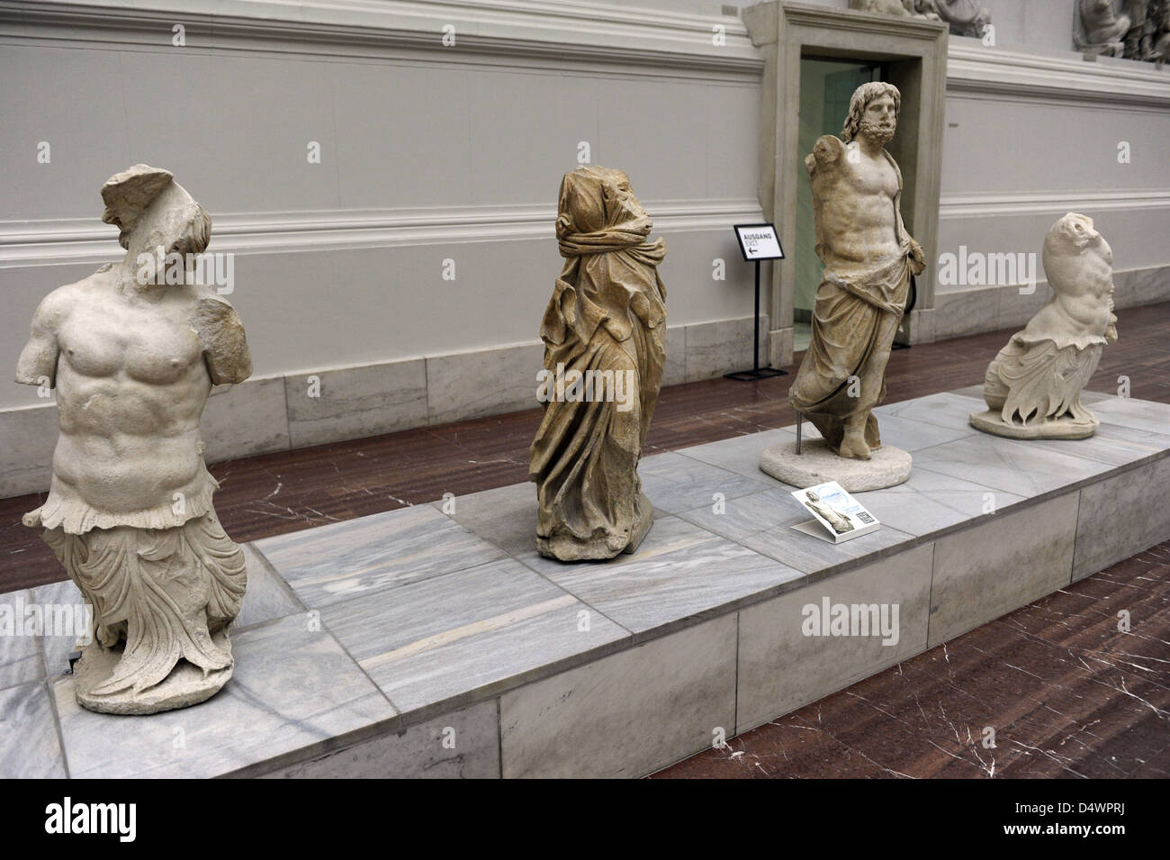 Pergamon Altar. Decorative sculpture of the altar. Tritons, divinities ...