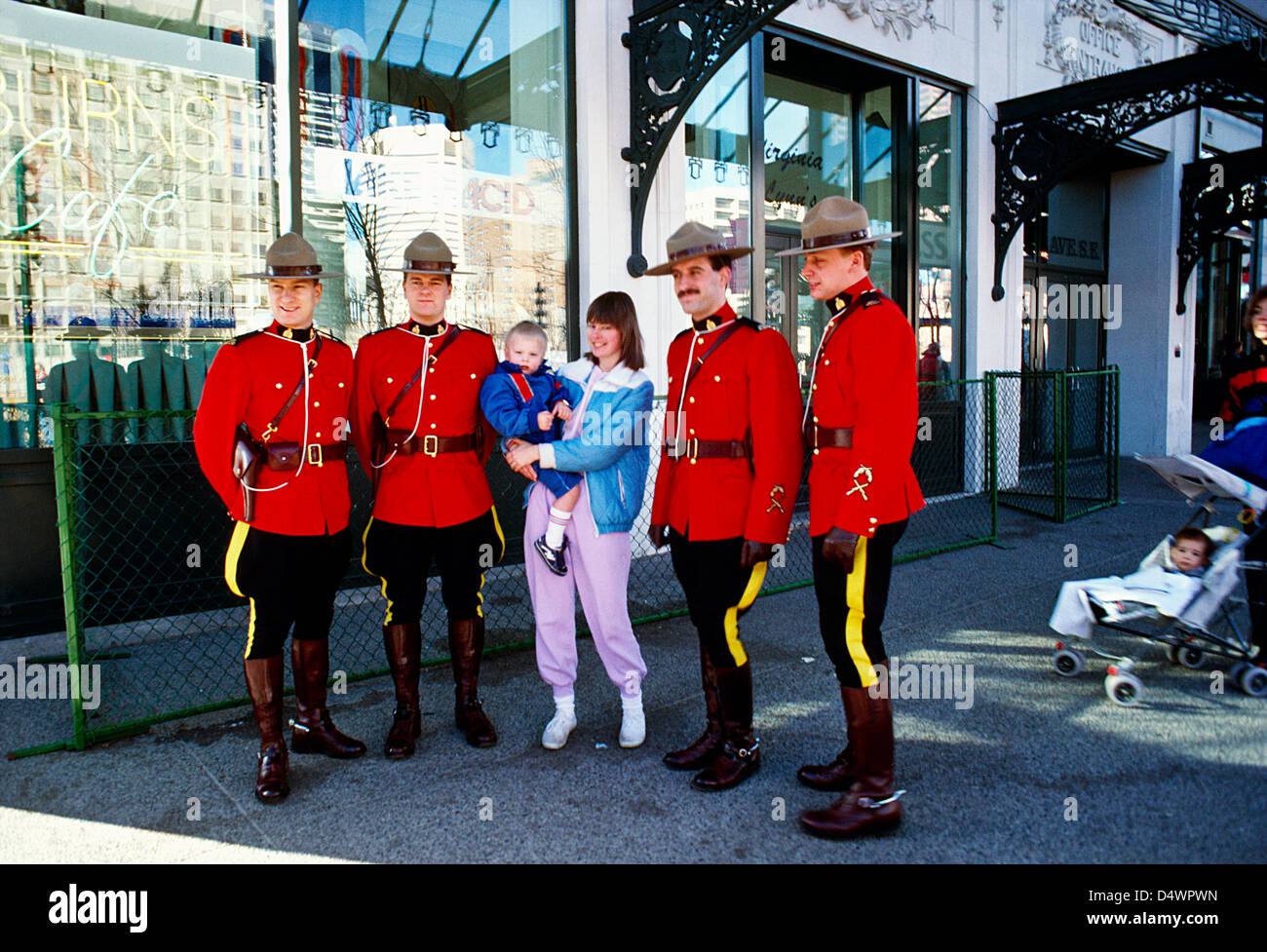 Group of People talking and posing for a picture with RCMP (Royal ...