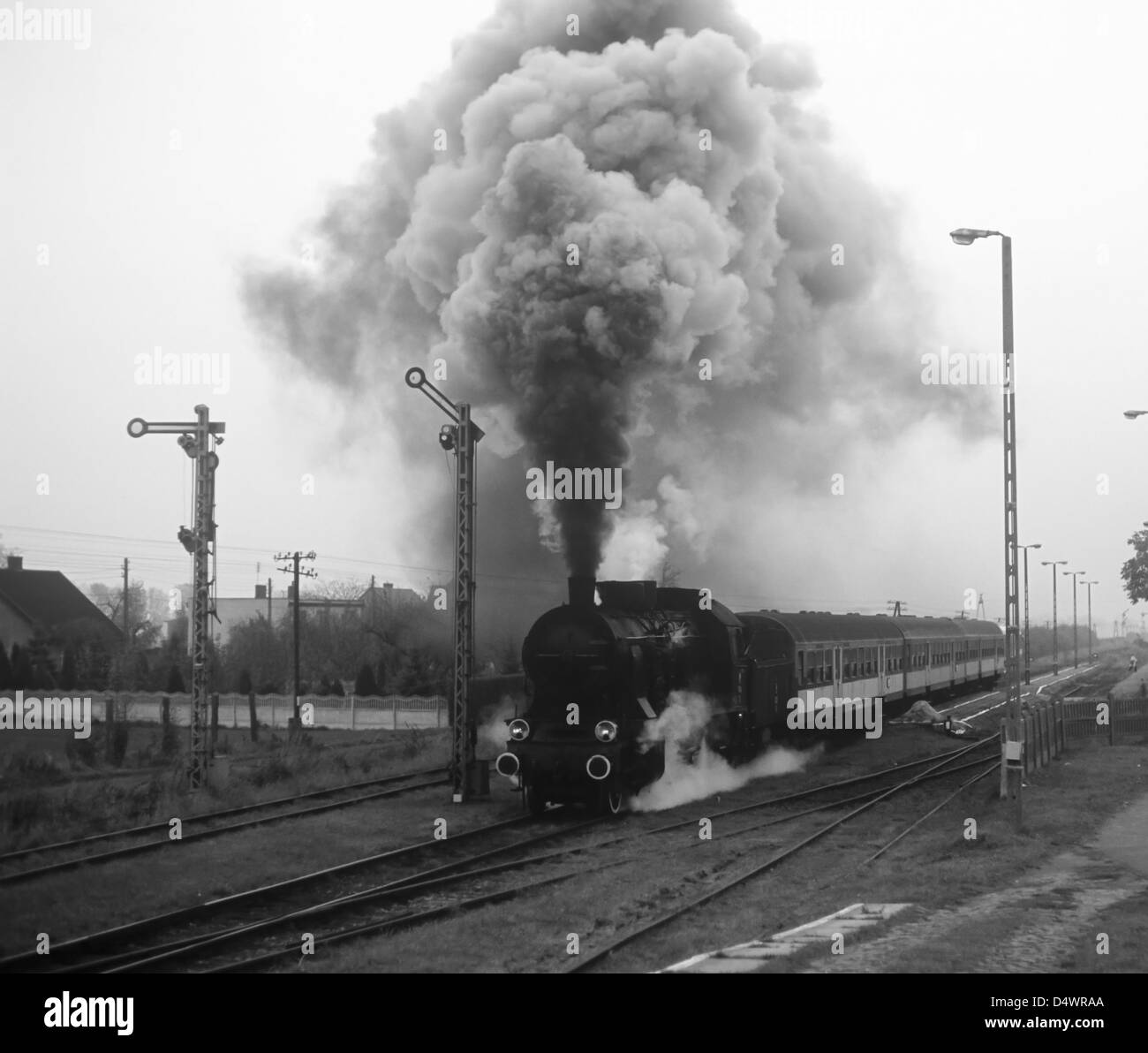 Old steam train Black and White Stock Photos & Images - Alamy