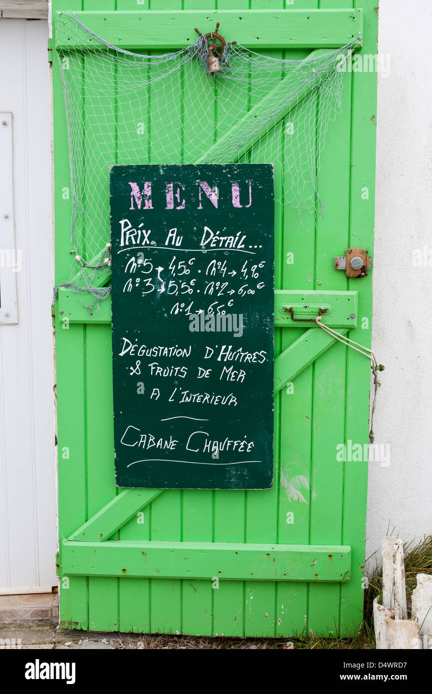 Oyster menu board hi-res stock photography and images - Alamy