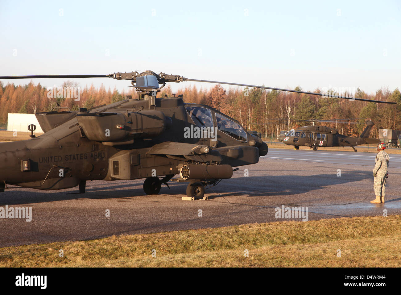 U.S. Army helicopters at the Letzlingen Army Training Center, Germany ...