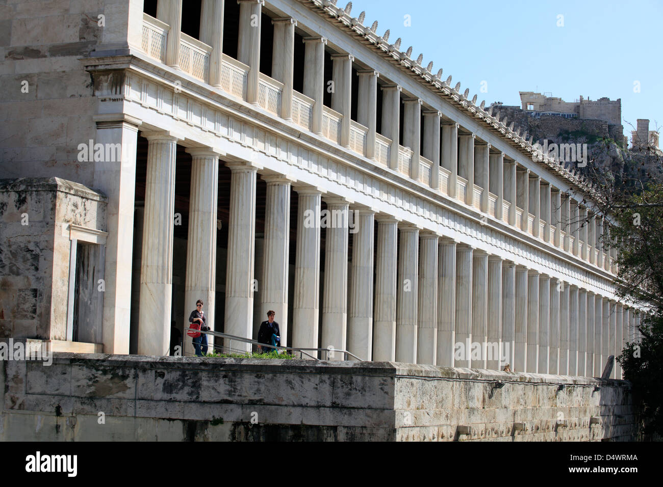 europe greece athens monastiraki the stoa of attalus Stock Photo - Alamy
