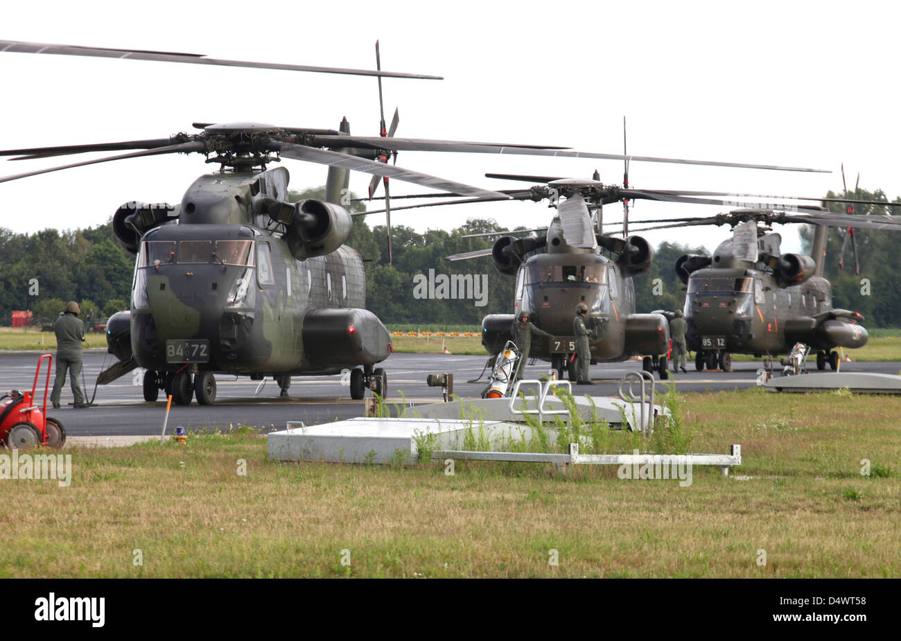 German Army CH-53G helicopters, Rheine-Bentlage Airfield, Germany Stock ...