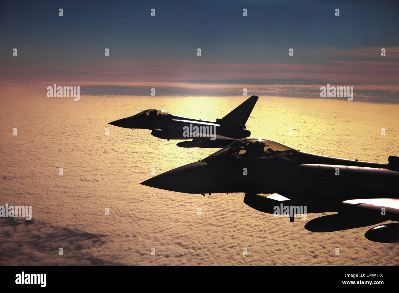 Two German Air Force Eurofighter Typhoon's over France during Exercise ...