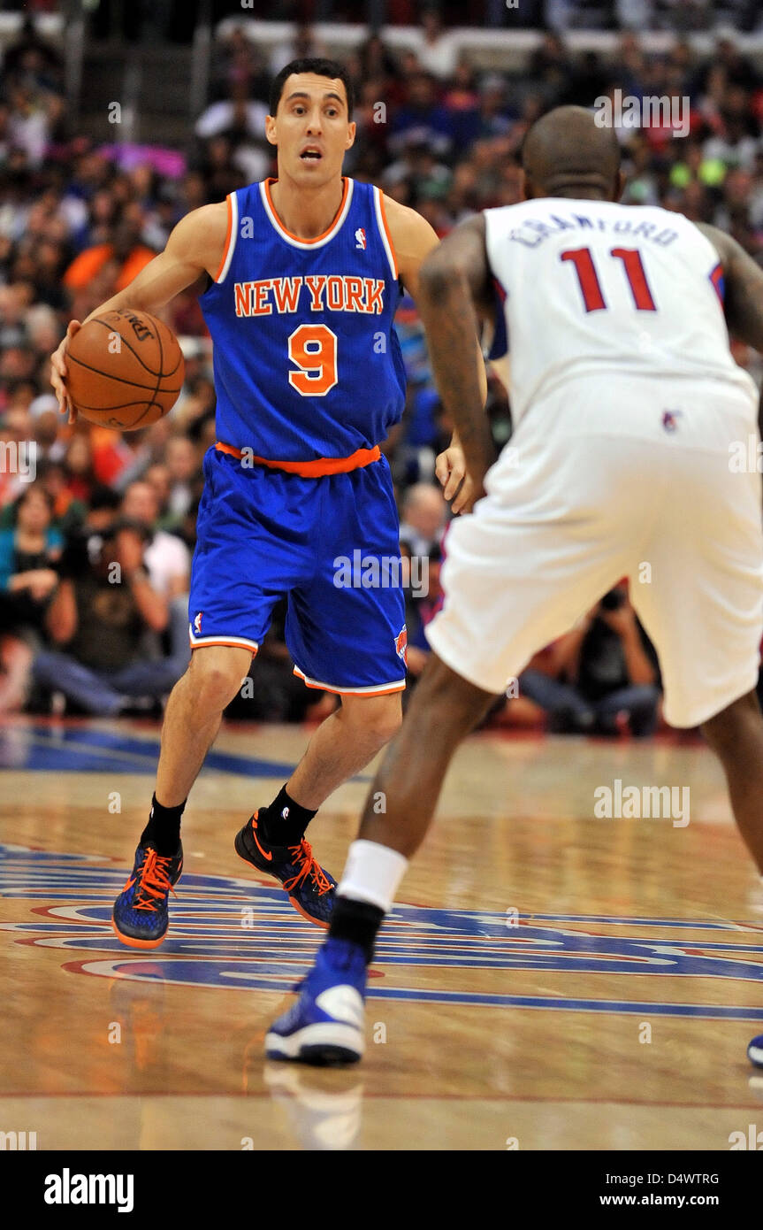 March 17 2013 Los Angeles, CA..Knicks' Pablo Prigioni #9 during the NBA ...