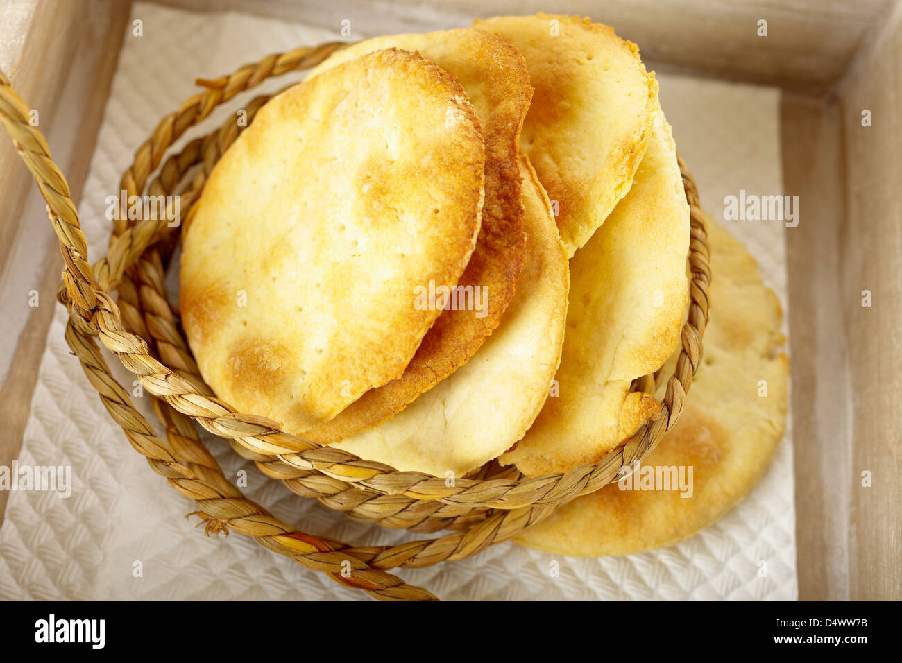 Homemade round crackers Stock Photo - Alamy