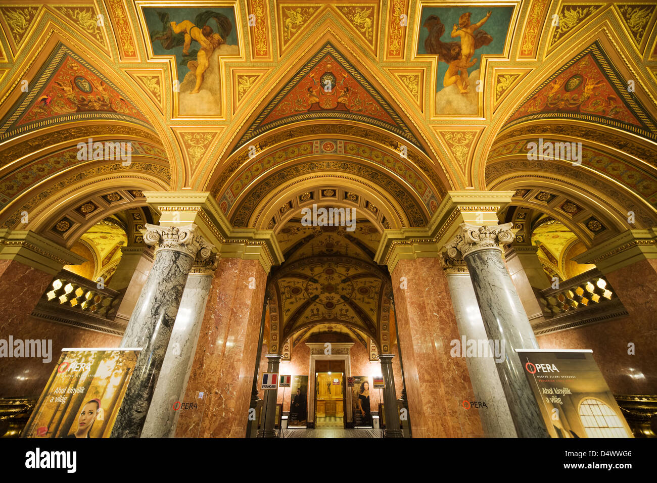 Interior of the Budapest Opera House in Hungary Stock Photo - Alamy