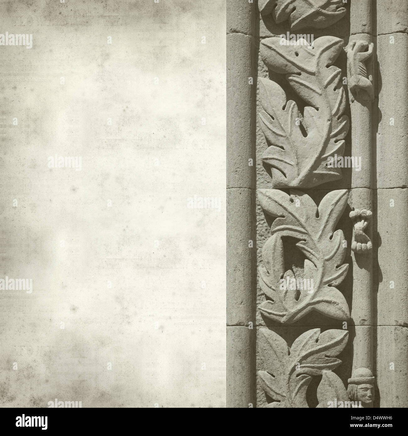 textured old paper background with old stone relief Stock Photo - Alamy