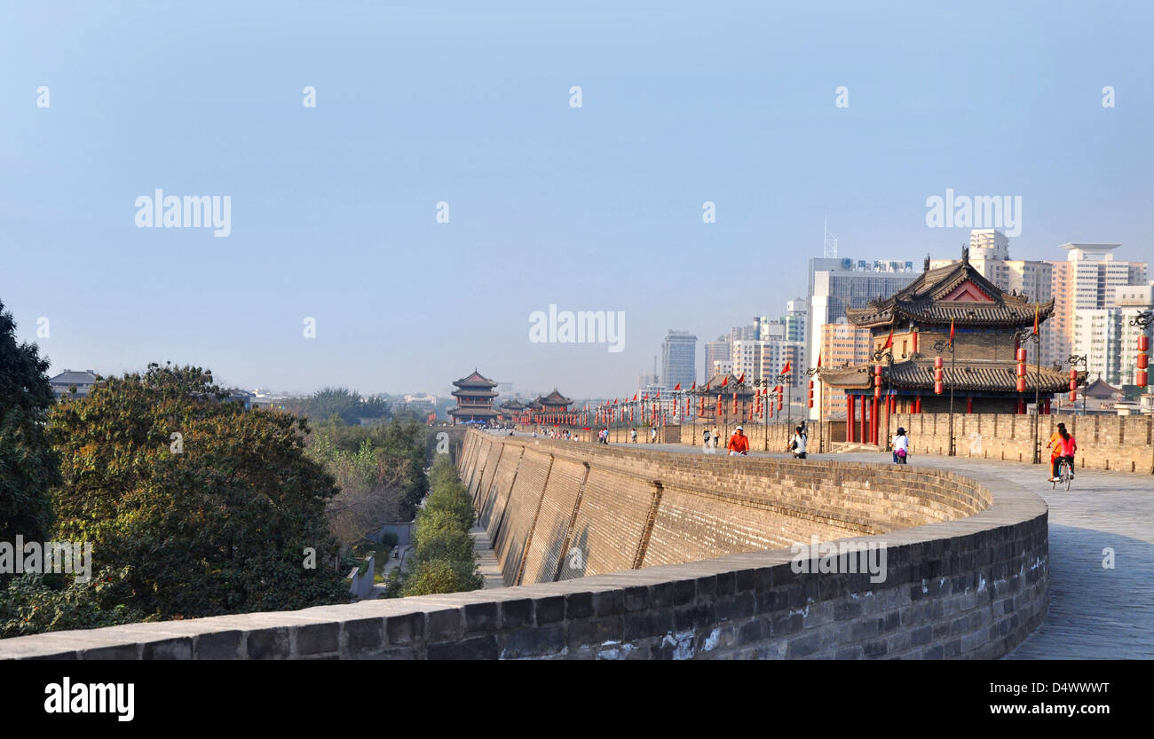 The ancient city walls of Xi'an - Shaanxi province, China Stock Photo - Alamy