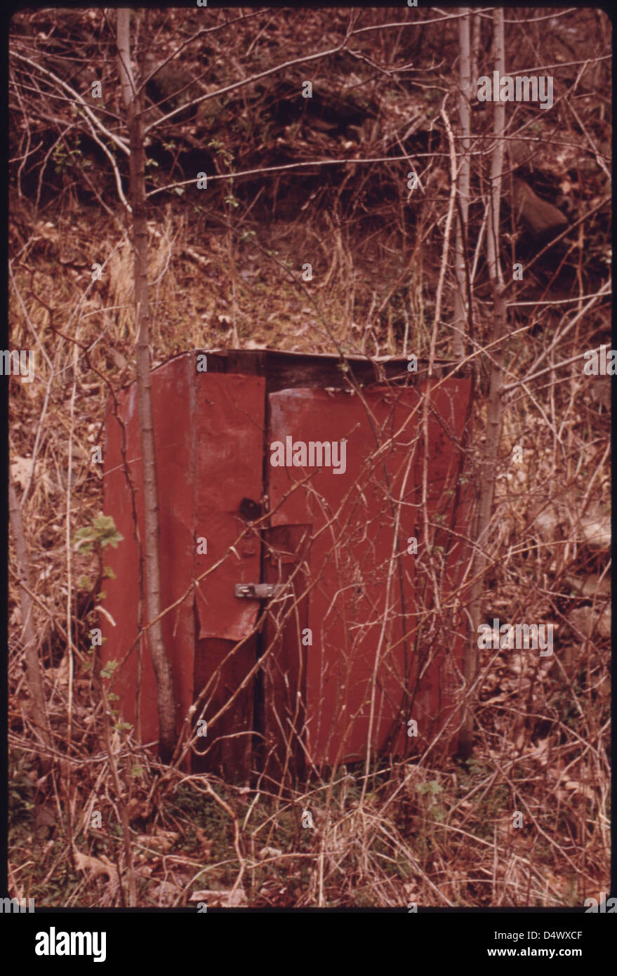 A 1974 photograph shows a structure near Richlands, Virginia, once used ...